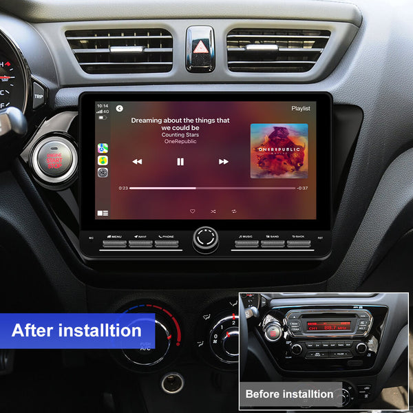 10 inch Android 14 New Design Angle Key 2.0 Touch Screen Car Radio ...